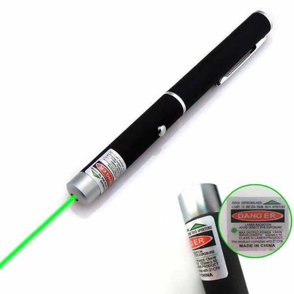 Powerful Green Laser Pointer Pen Visible Beam Light Adjustable