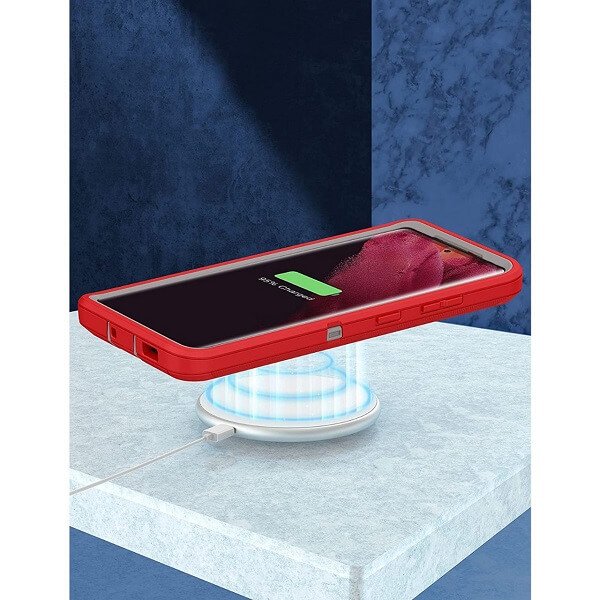 Samsung Galaxy S22 Ultra Red Defender Shockproof Case Cover