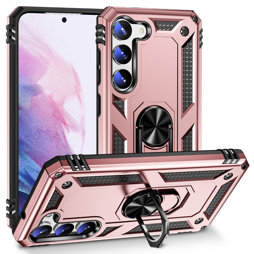 Samsung Galaxy S23 Plus Magnetic Ring Case Cover Rose Gold