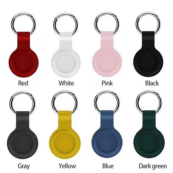 Blue AirTag Case Cover With Ring Holder
