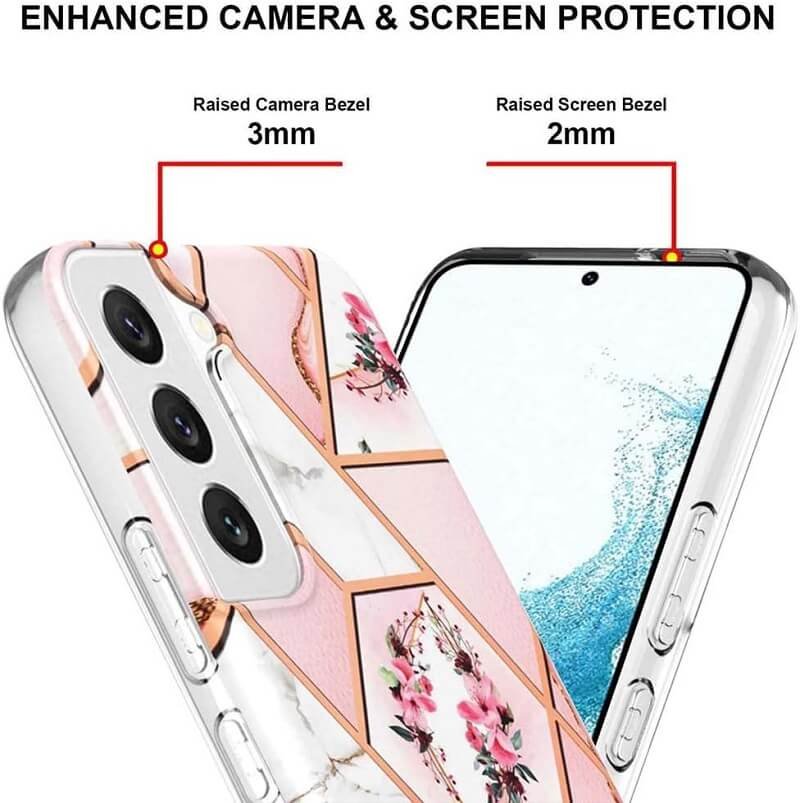 Samsung Galaxy S22 5G Flower Pattern Protective Case