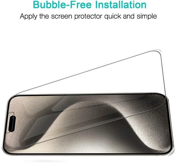 Apple iPhone 15 Pro Max Tempered Glass Screen Protector